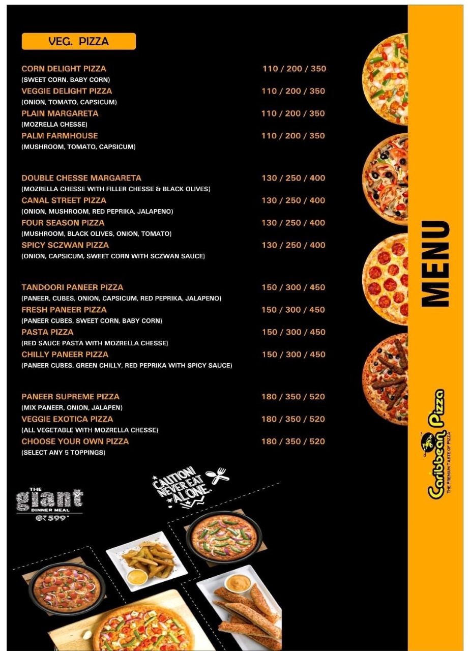 Our Menu – CARIBBEAN PIZZA