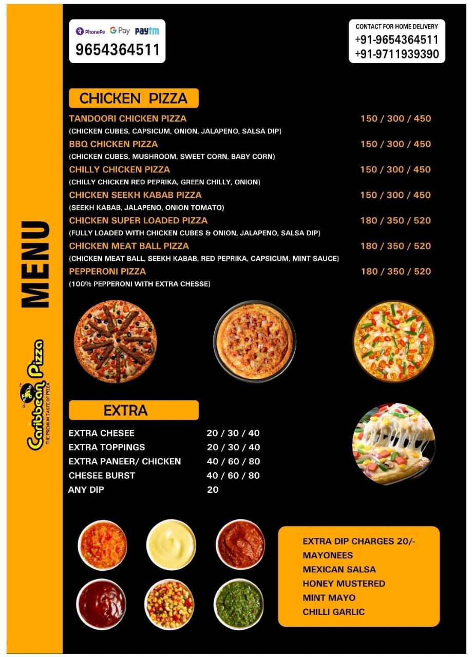 Our Menu – CARIBBEAN PIZZA