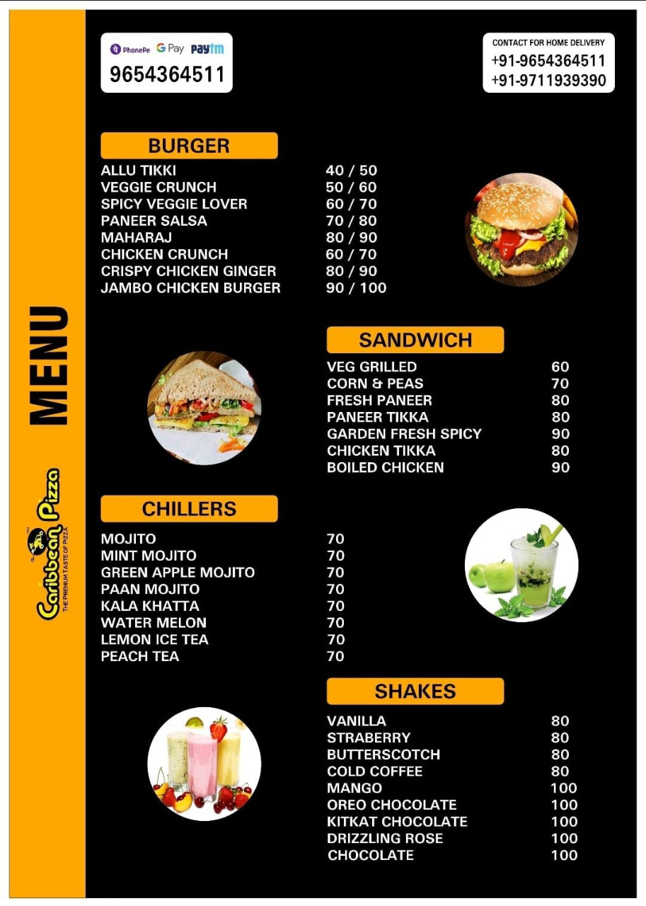 Our Menu – CARIBBEAN PIZZA